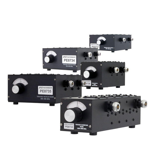 Tunable Band Pass Filters and Band Reject Filters from Pasternack