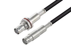 SHV Jack to SHV Jack Bulkhead Cable 12 Inch Length Using RG223 Coax