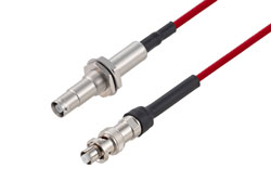 10KV Female Bulkhead to SHV Plug Cable Using RG303HV Coax