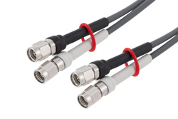 2.92mm Male to 2.92mm Male Skew Matched Pair Cable Using PE-P141LL Coax