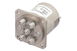 SP4T 机电式继电器常开开关， DC~22 GHz， 20W， 28V， SMA