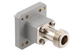 WRD-650 UG Square Cover Flange to N Female Waveguide to Coax Adapter ...