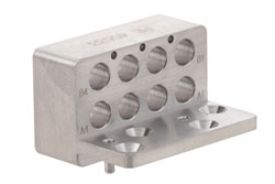 Mini SMP 连接器，直角型，VITA67，8个端口，不锈钢